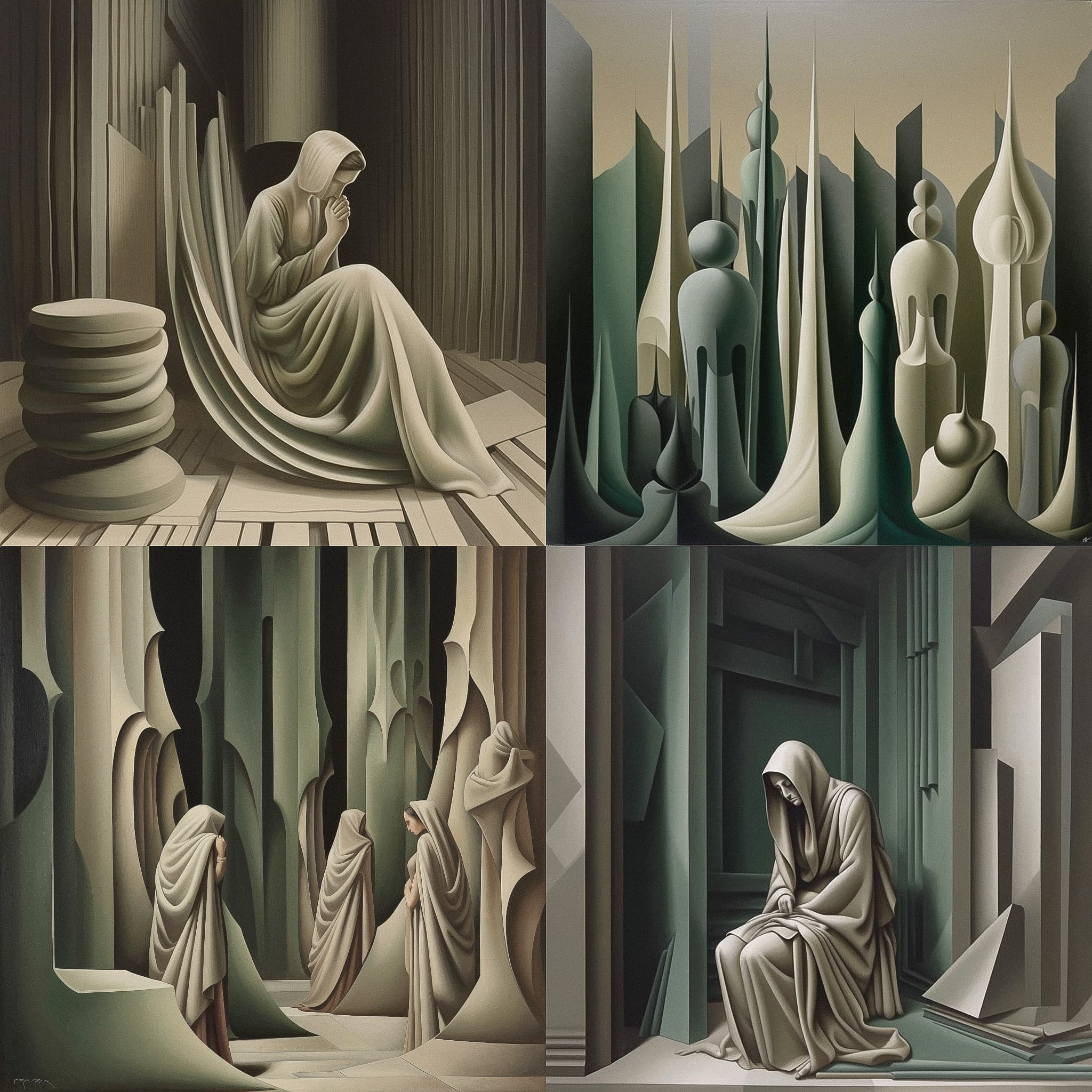 Kay Sage Midjourney style | Andrei Kovalev's Midlibrary 2.0