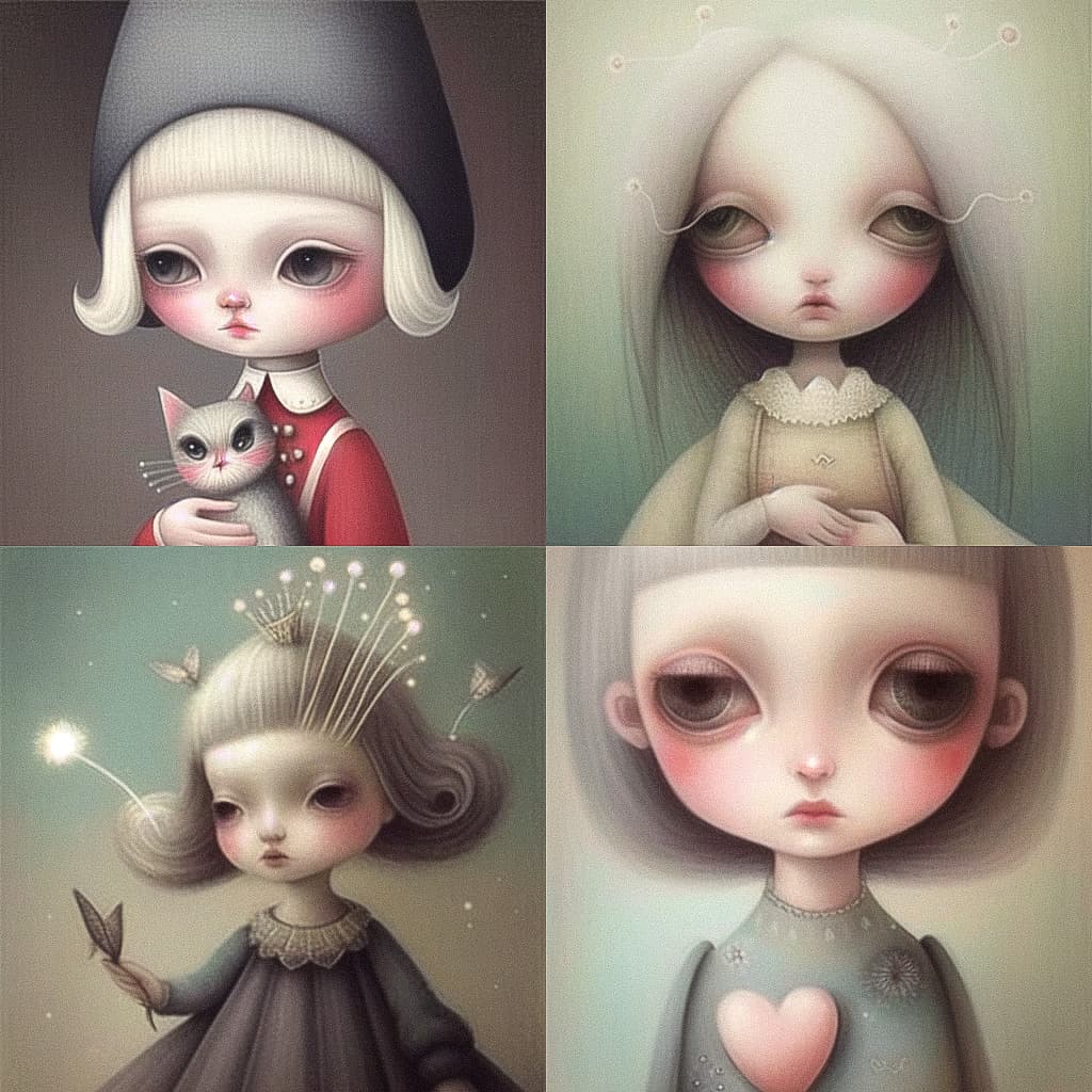 Nicoletta Ceccoli Midjourney style | Andrei Kovalev's Midlibrary 2.0