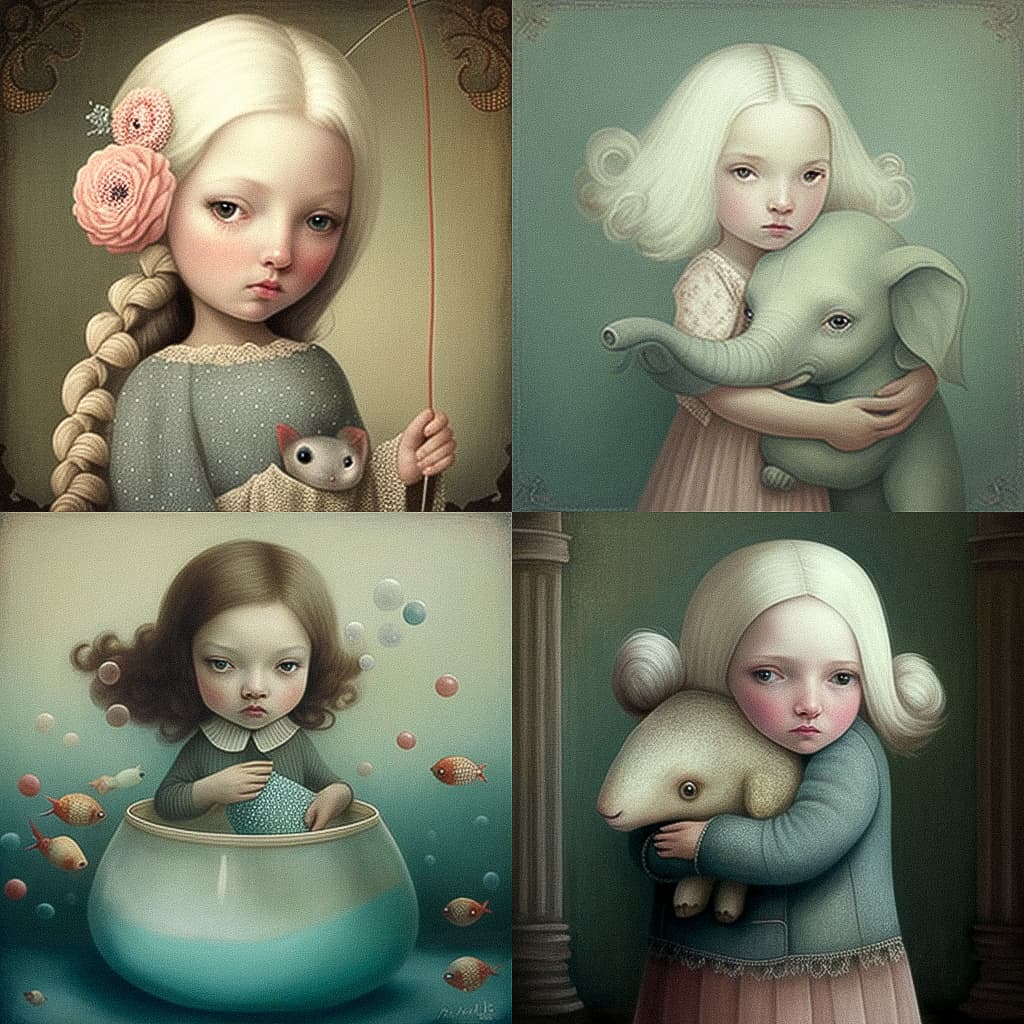 Nicoletta Ceccoli Midjourney style | Andrei Kovalev's Midlibrary 2.0