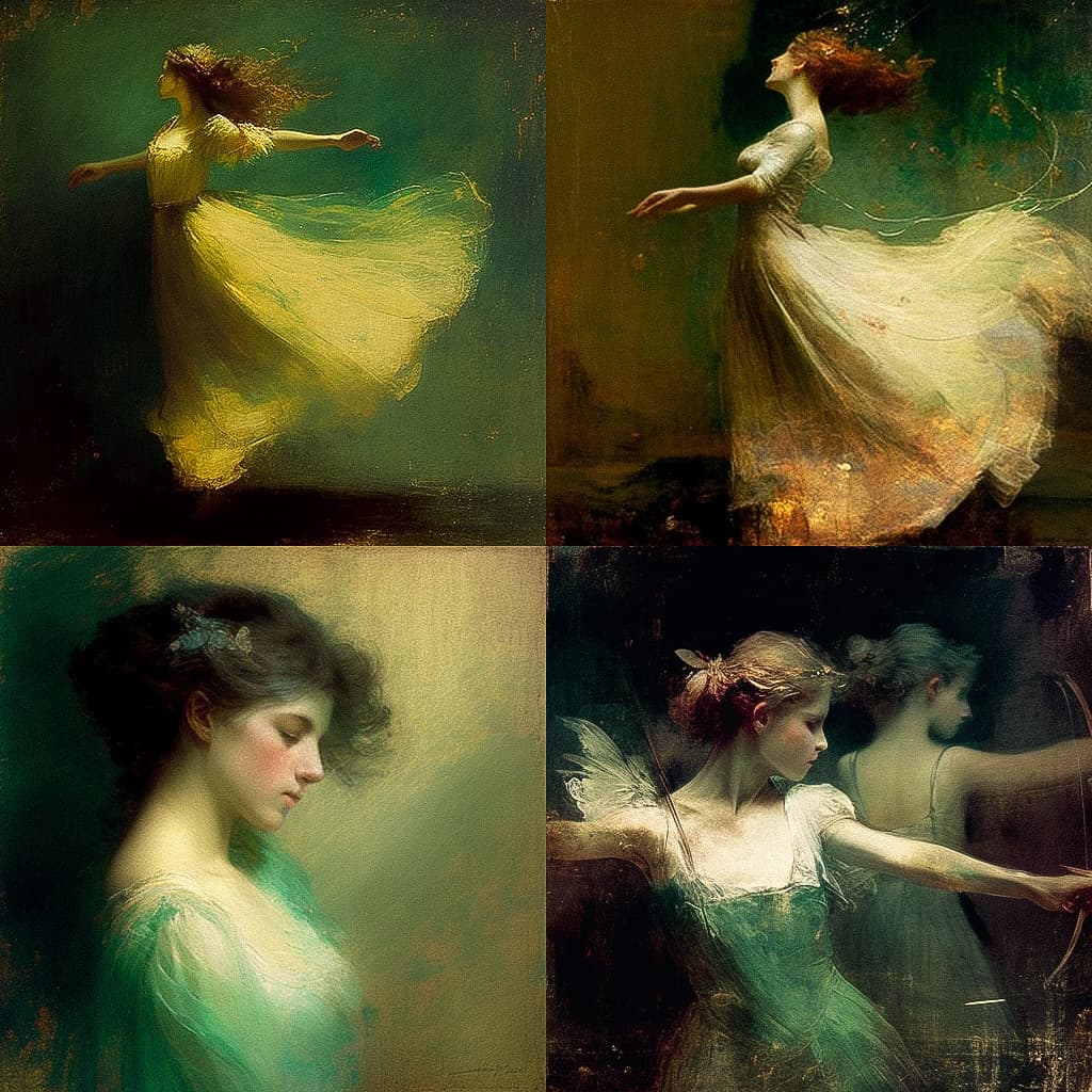 Thomas Dewing Midjourney style | Andrei Kovalev's Midlibrary 2.0