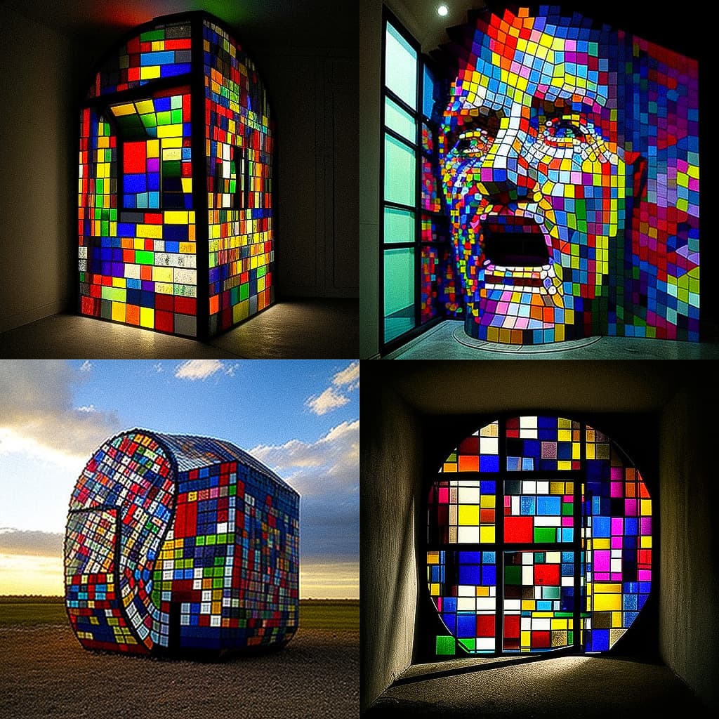 Tom Fruin Midjourney style | Andrei Kovalev's Midlibrary 2.0