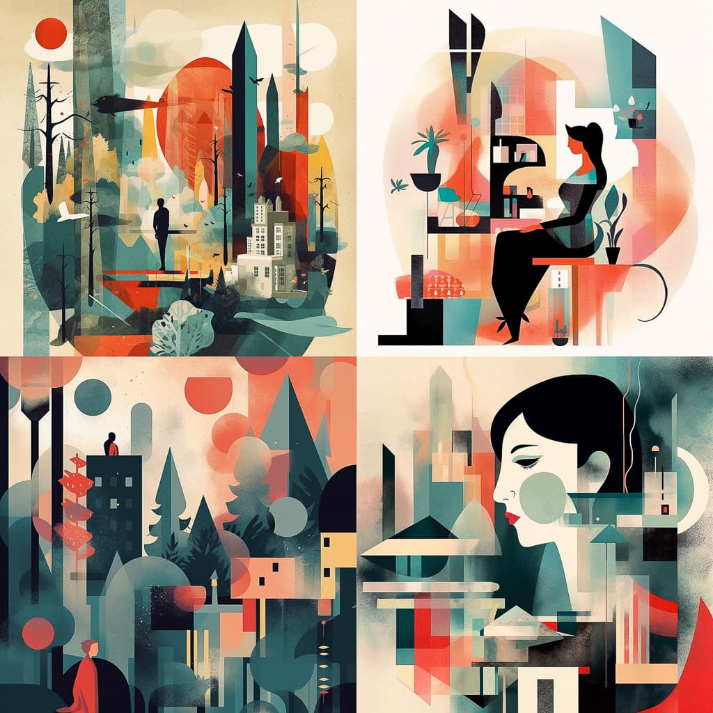 Keith Negley Midjourney style | Andrei Kovalev's Midlibrary 2.0