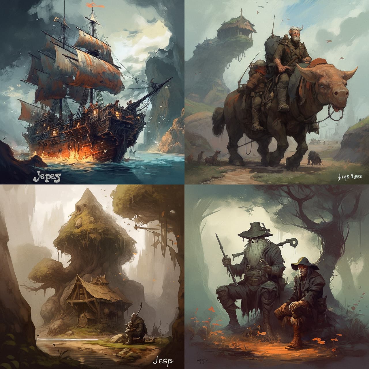 Jesper Ejsing Midjourney style | Andrei Kovalev's Midlibrary 2.0