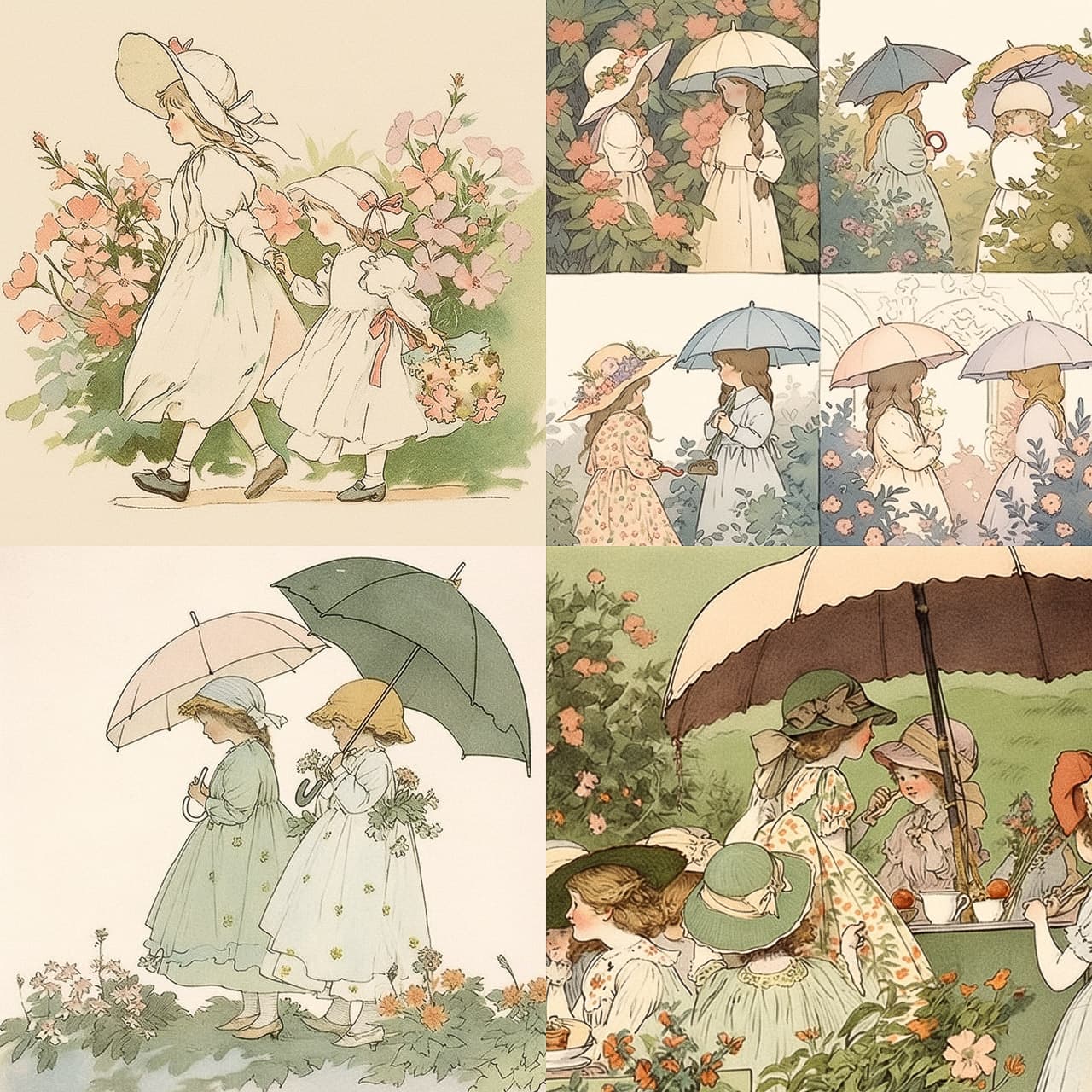 Kate Greenaway Midjourney style | Andrei Kovalev's Midlibrary 2.0