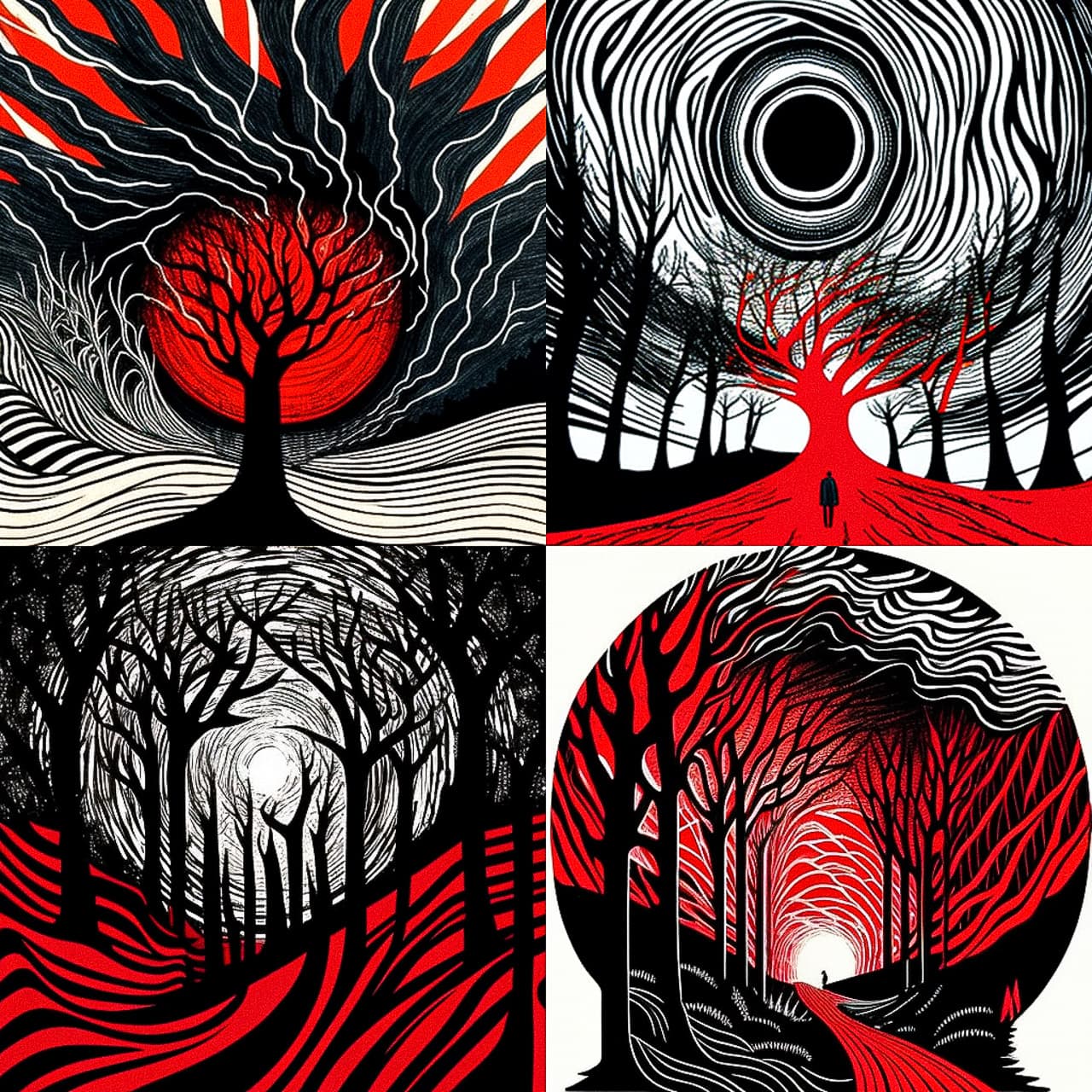 Stanley Donwood Midjourney style | Andrei Kovalev's Midlibrary 2.0