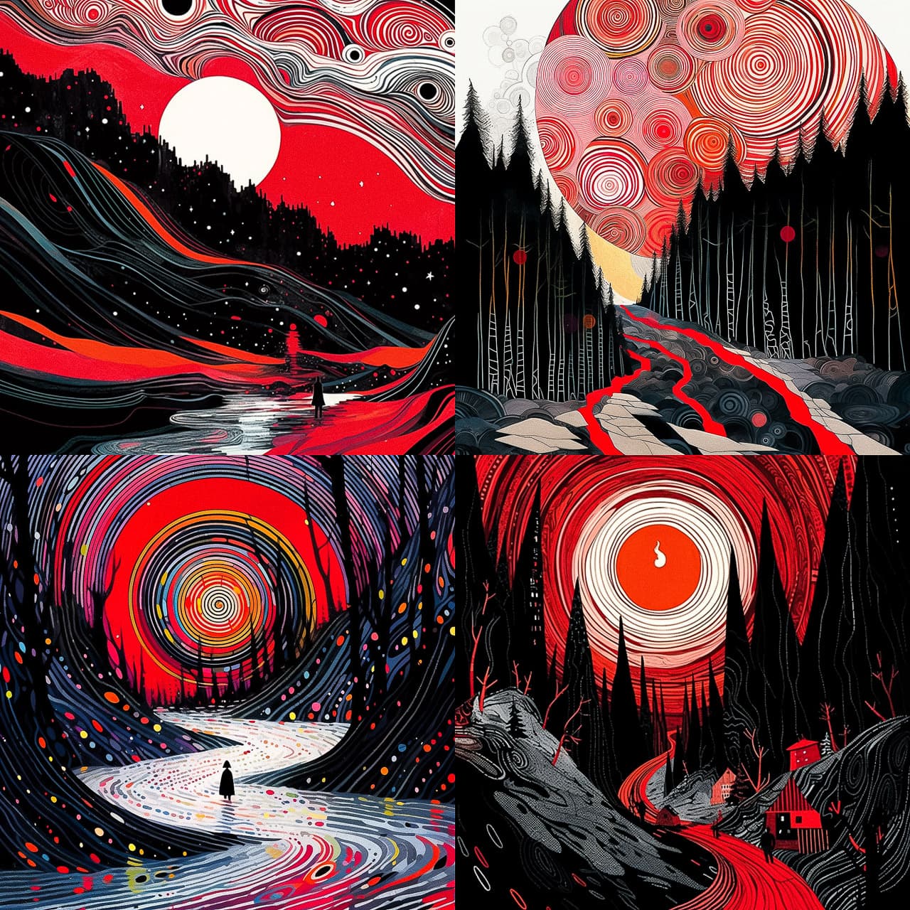 Stanley Donwood Midjourney style | Andrei Kovalev's Midlibrary 2.0
