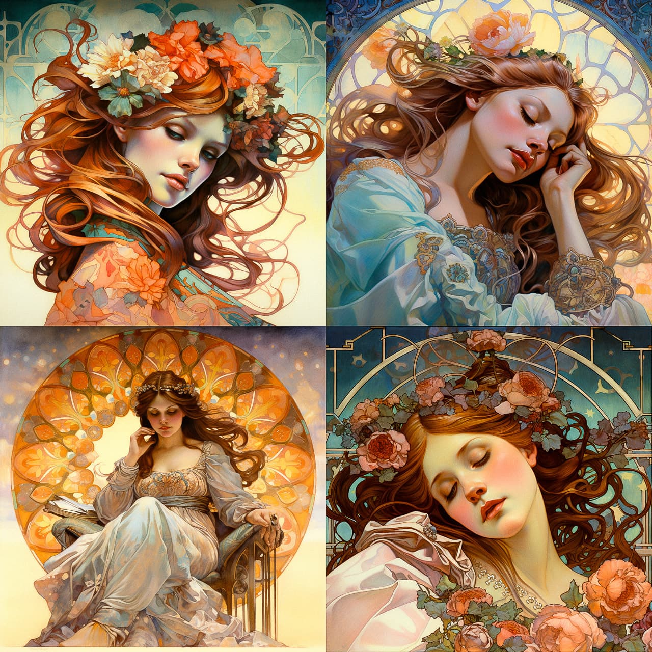 Midjourney AI Styles featuring Floral motifs | Andrei Kovalev's Midlibrary 2.0