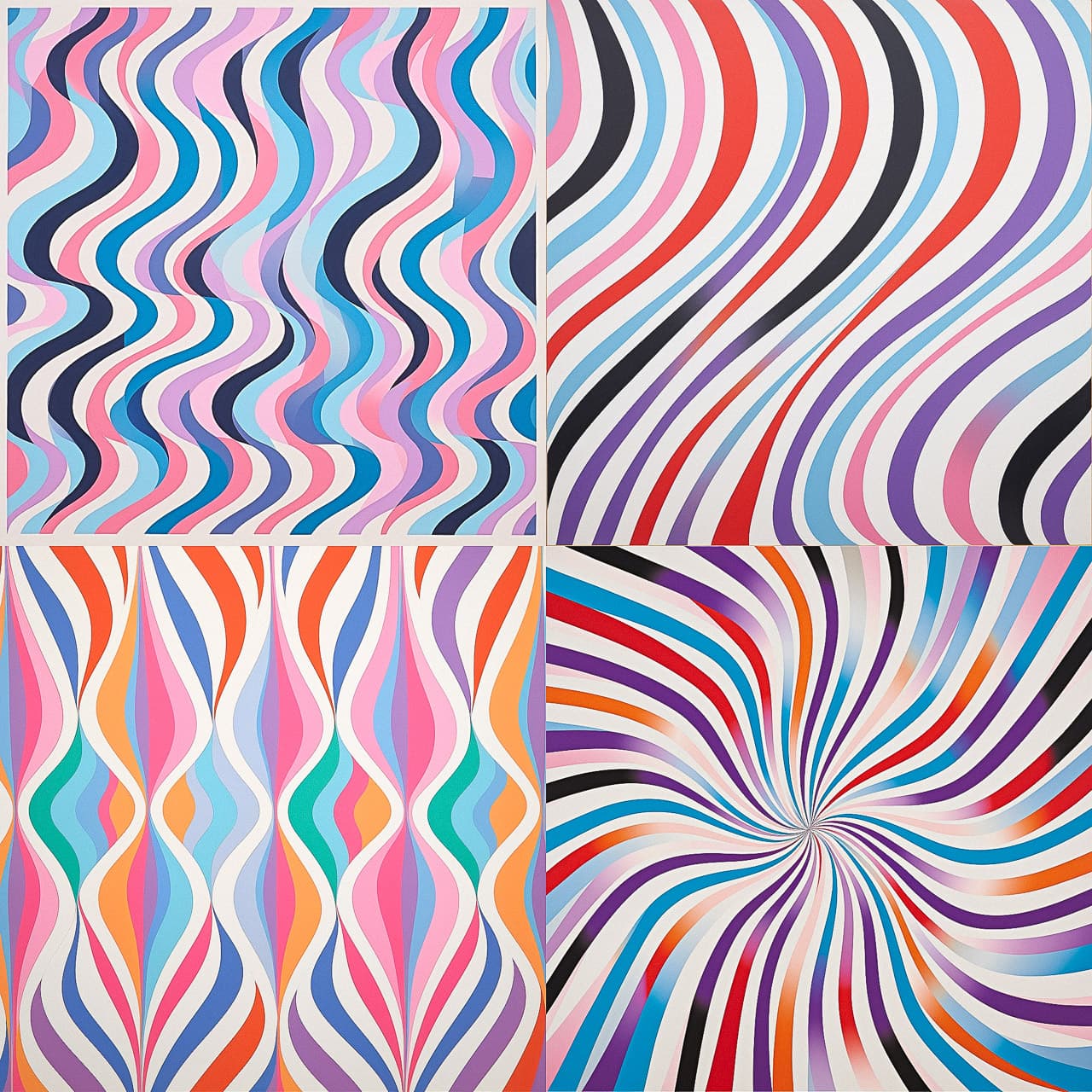Bridget Riley Midjourney style | Andrei Kovalev's Midlibrary 2.0