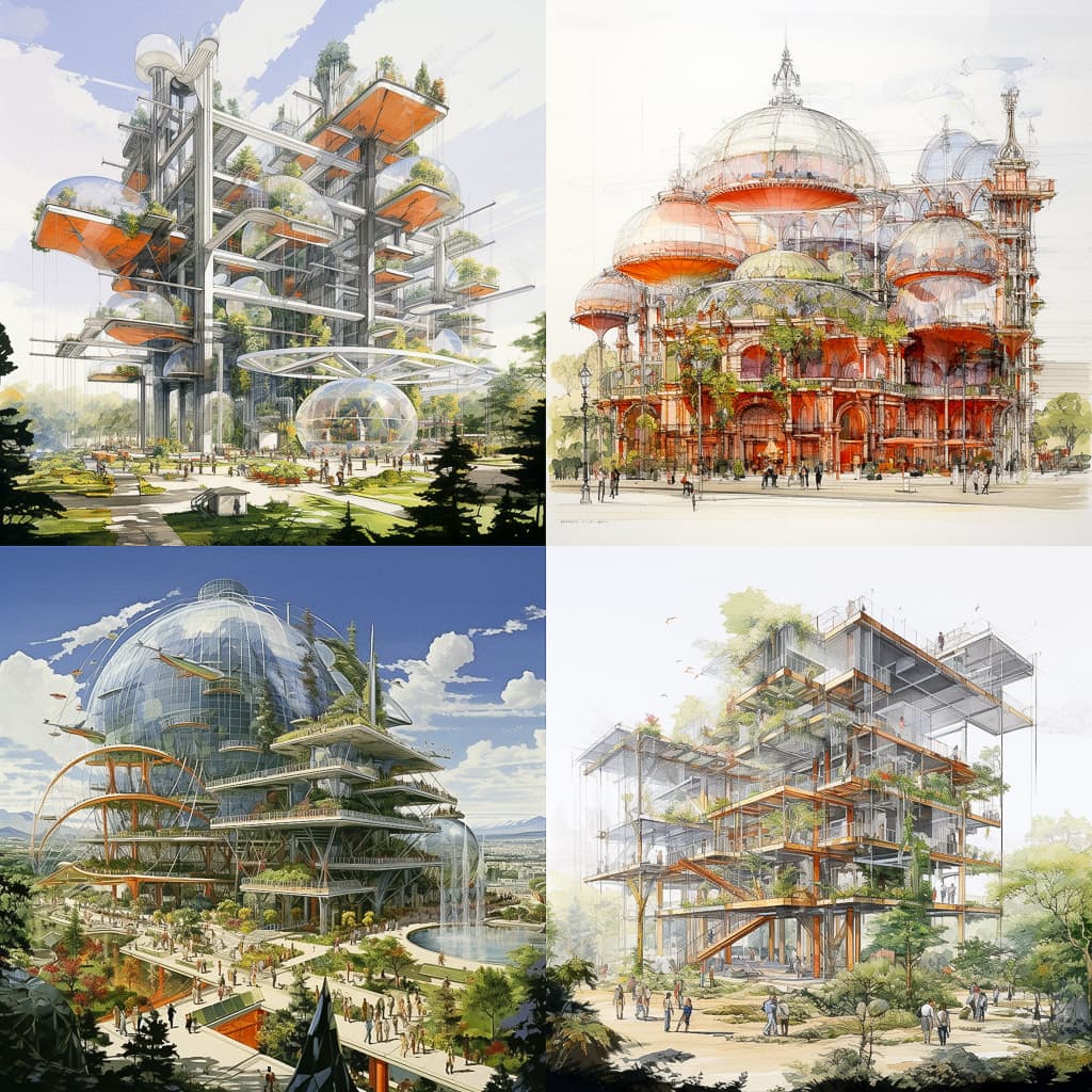 Architects Midjourney AI Styles | Andrei Kovalev's Midlibrary 2.0