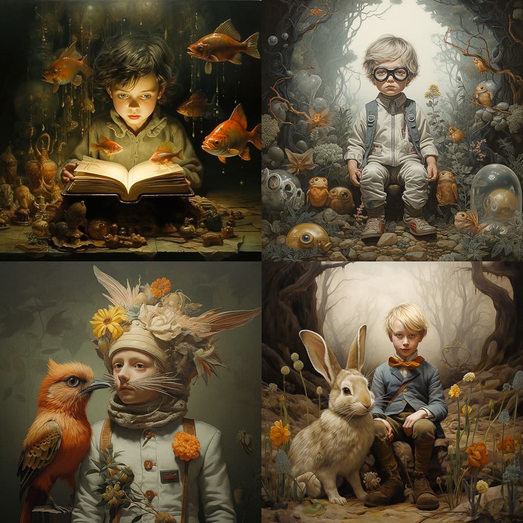 Illustrators Midjourney AI Styles | Andrei Kovalev's Midlibrary 2.0