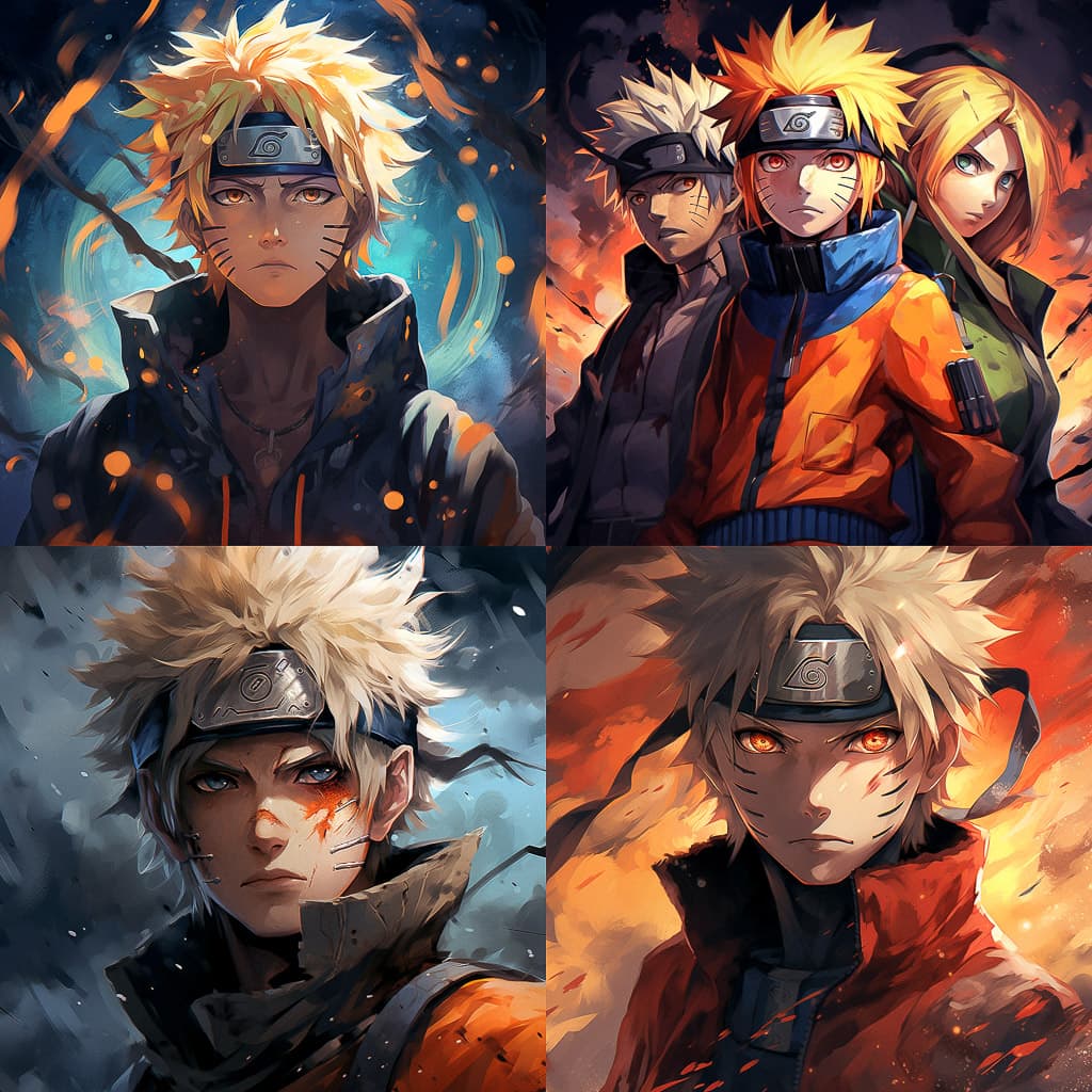 Naruto Midjourney style | Andrei Kovalev's Midlibrary 2.0