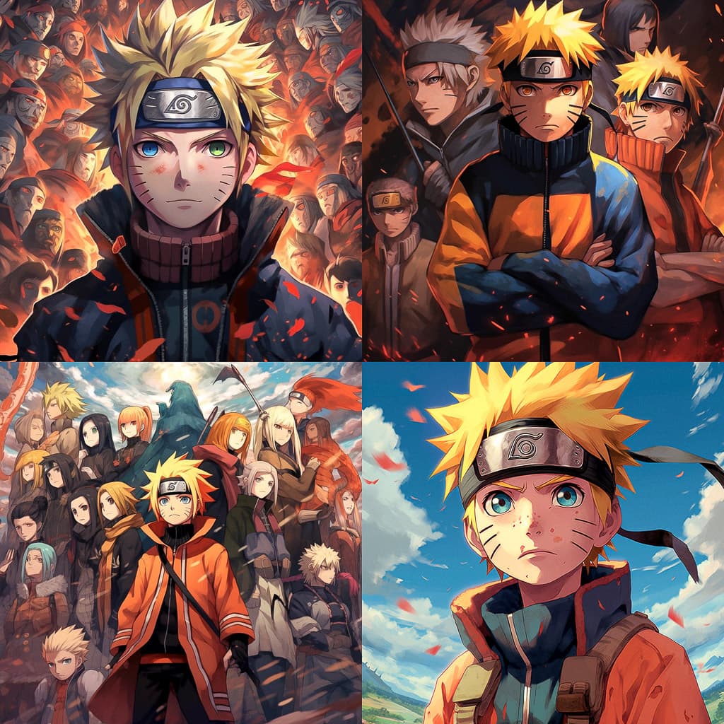 Naruto Midjourney style | Andrei Kovalev's Midlibrary 2.0