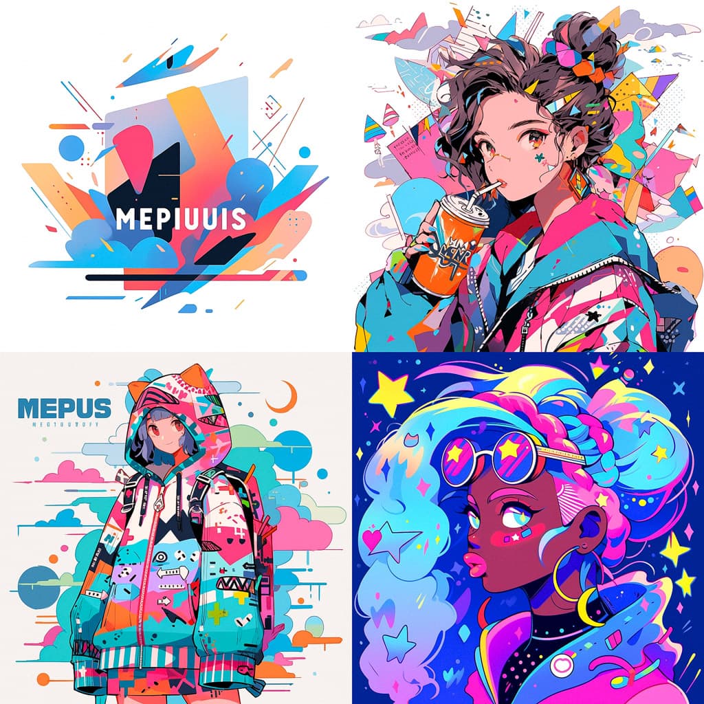 Memphis design Midjourney style | Andrei Kovalev's Midlibrary 2.0