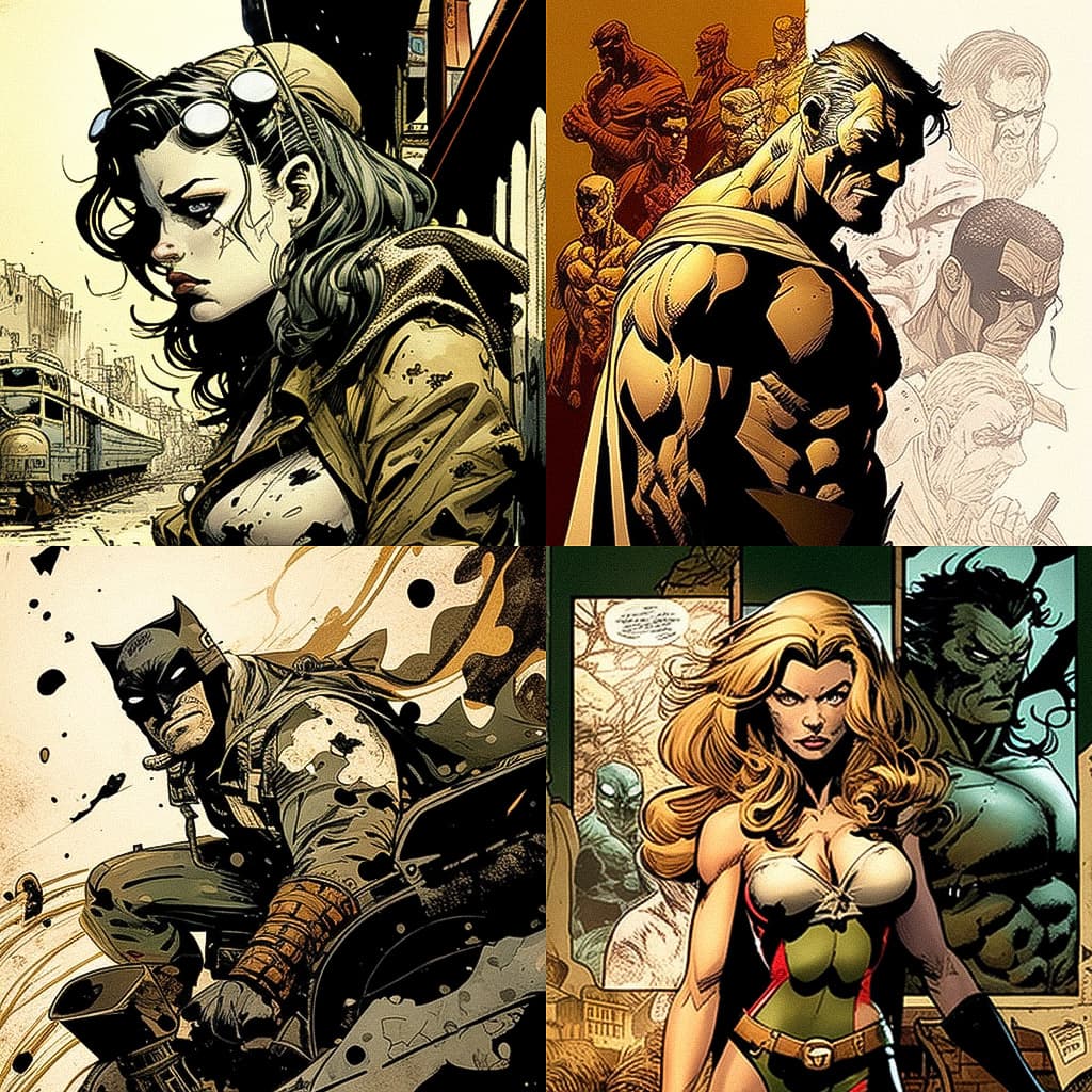 Adam Kubert Midjourney style | Andrei Kovalev's Midlibrary 2.0