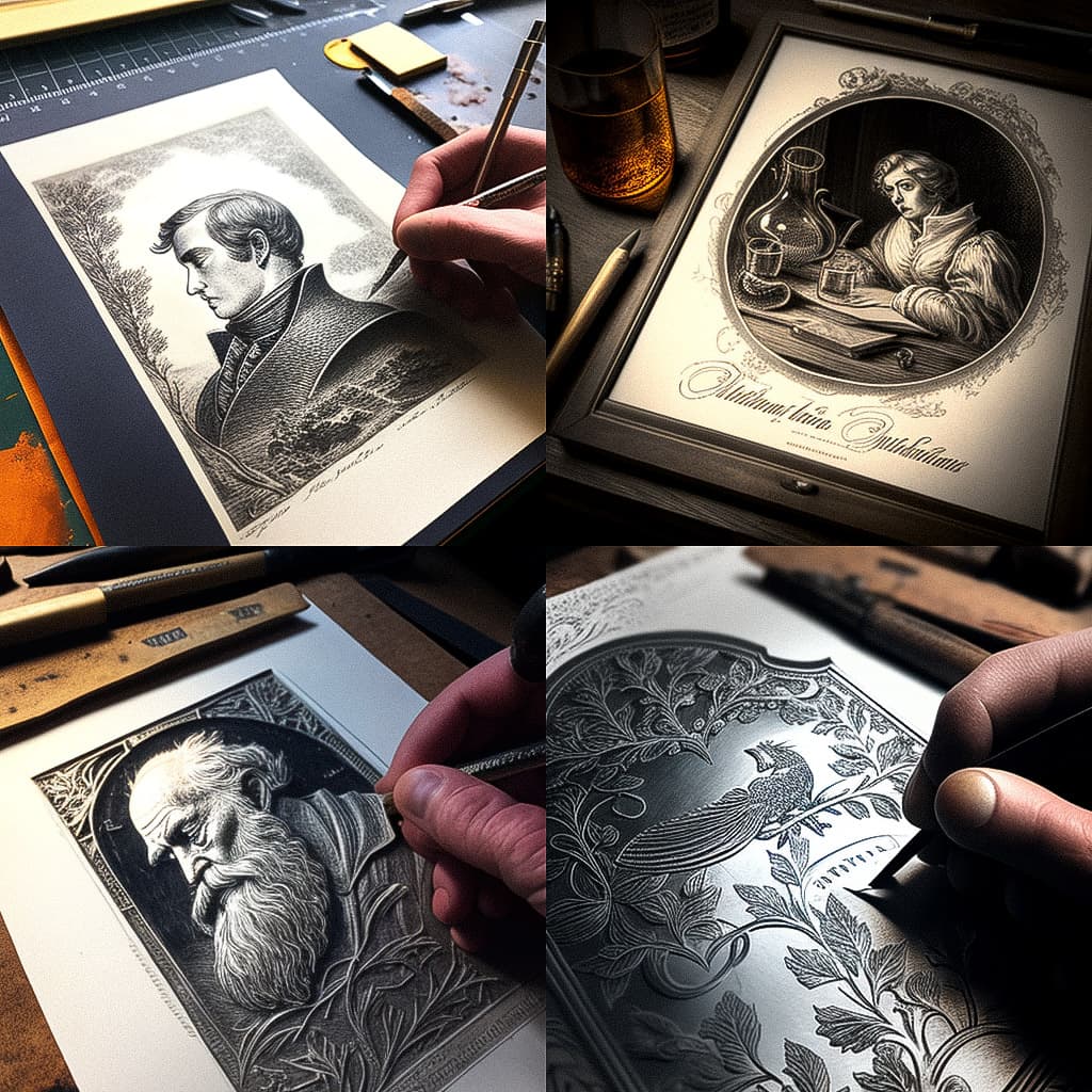 Copperplate engraving Midjourney style | Andrei Kovalev's Midlibrary 2.0