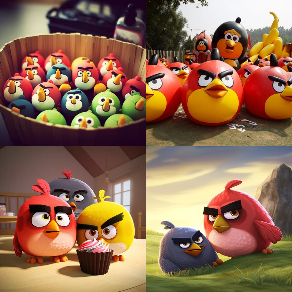 Angry Birds Midjourney style | Andrei Kovalev's Midlibrary 2.0