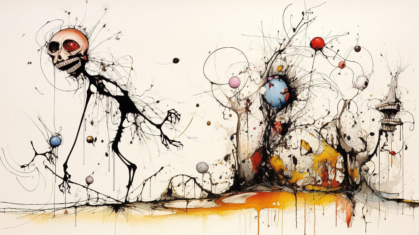 Ralph Steadman Midjourney style | Andrei Kovalev's Midlibrary