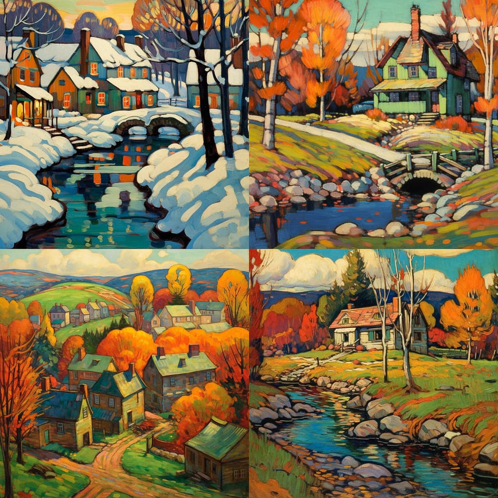 Peter Doig Midjourney style | Andrei Kovalev's Midlibrary 2.0