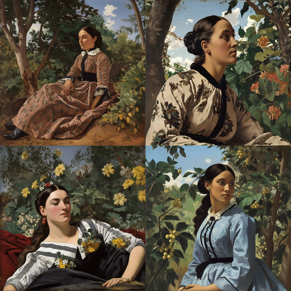 Frederic Bazille Midjourney style | Andrei Kovalev's Midlibrary 2.0