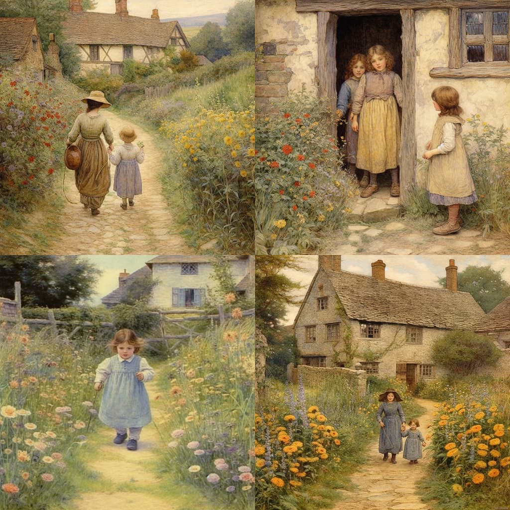 Helen Allingham Midjourney style | Andrei Kovalev's Midlibrary 2.0