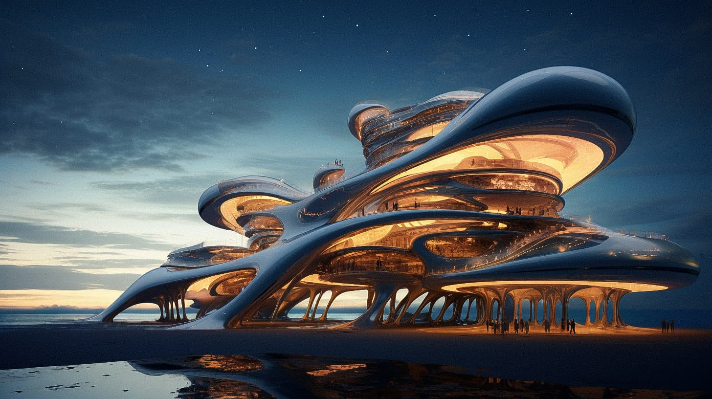 High-tech architecture Midjourney style | Andrei Kovalev's Midlibrary