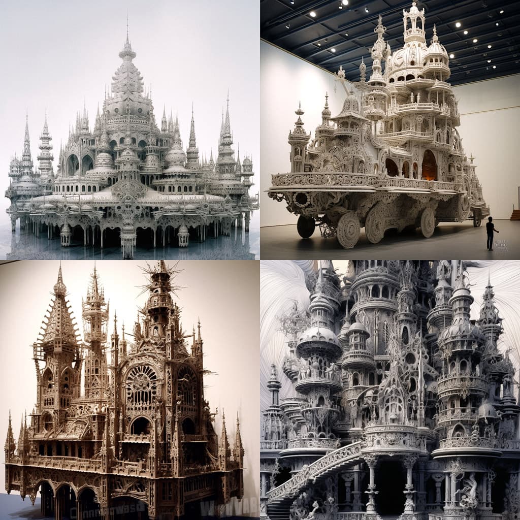 Ursula von Rydingsvard Midjourney style | Andrei Kovalev's Midlibrary 2.0