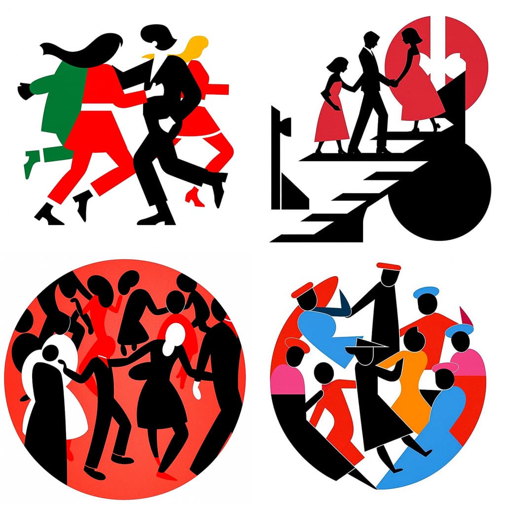 Gerd Arntz Midjourney style | Andrei Kovalev's Midlibrary 2.0