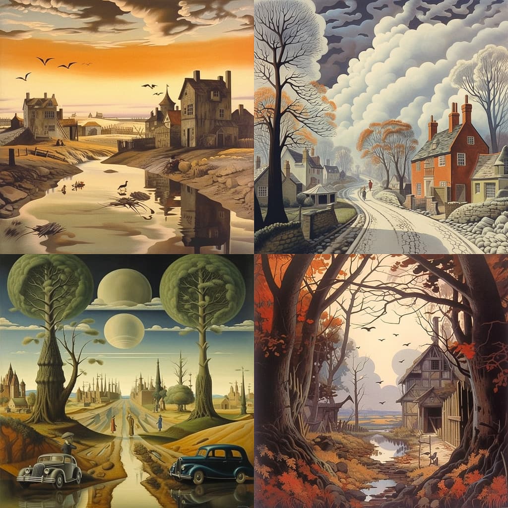 John Nash Midjourney style | Andrei Kovalev's Midlibrary 2.0