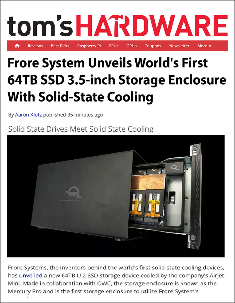 News | Frore Systems