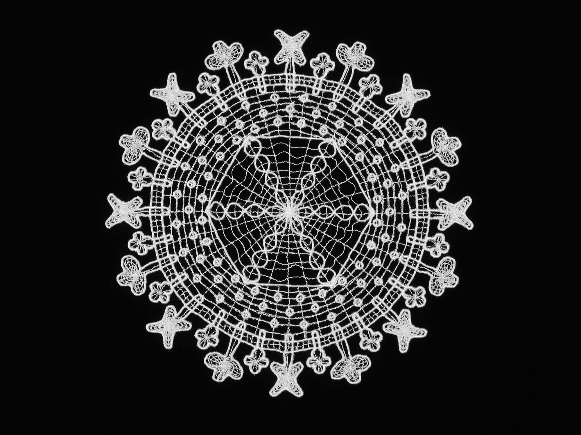 Doilies (SARS, HIV, Influenza, Herpes, Hepadna) • Laura Splan