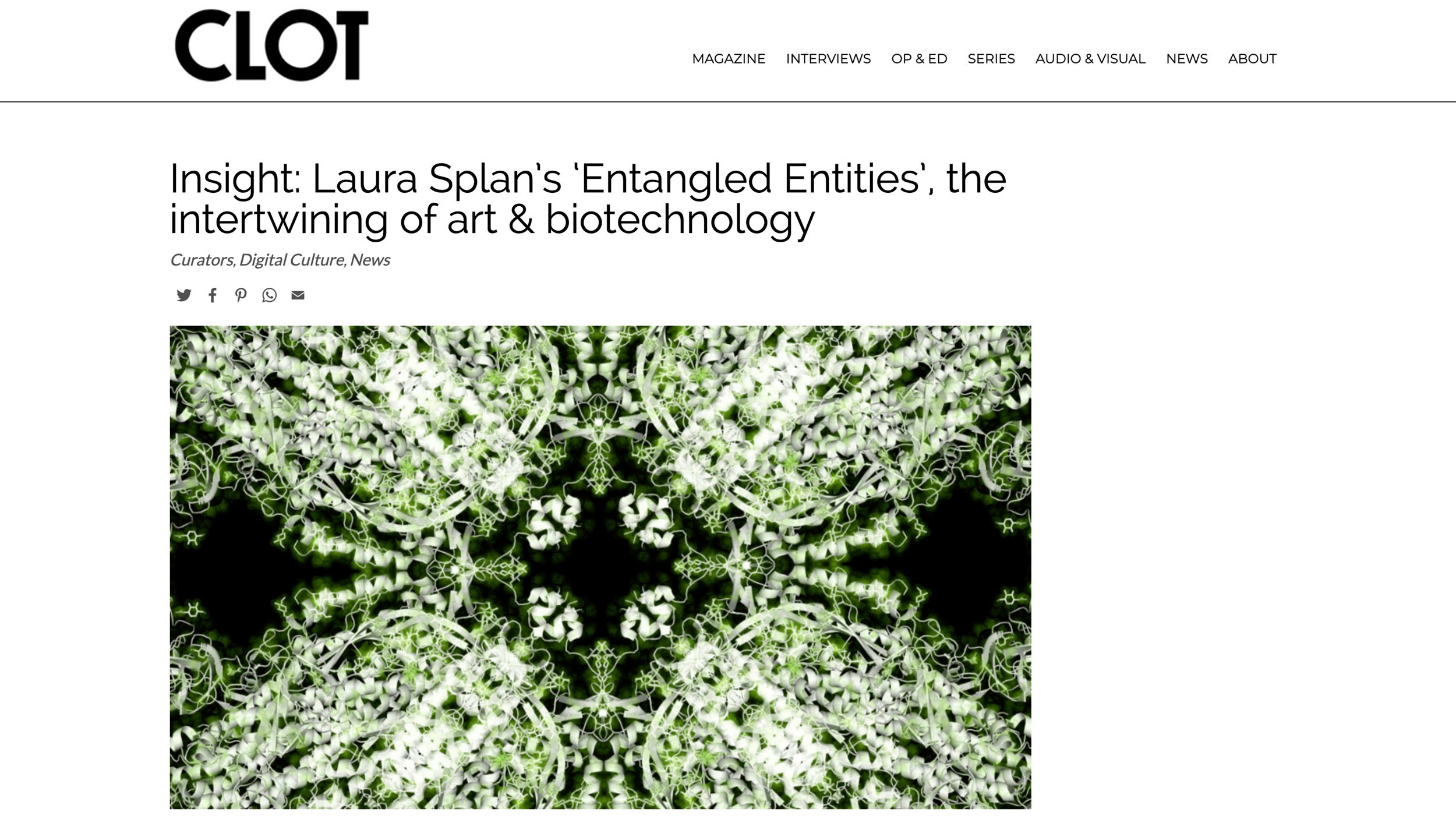 "Insight: Laura Splan’s ‘Entangled Entities’, the intertwining of art and biotechnology” by ...