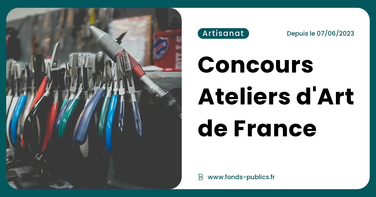 Concours Ateliers d'Art de France