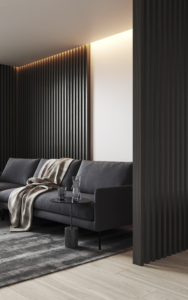 Grey Oak Slat Panels