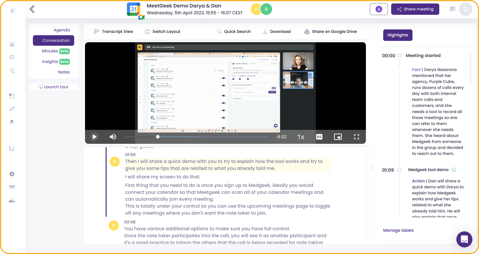 Plans & Pricing | MeetGeek Meeting Assistant