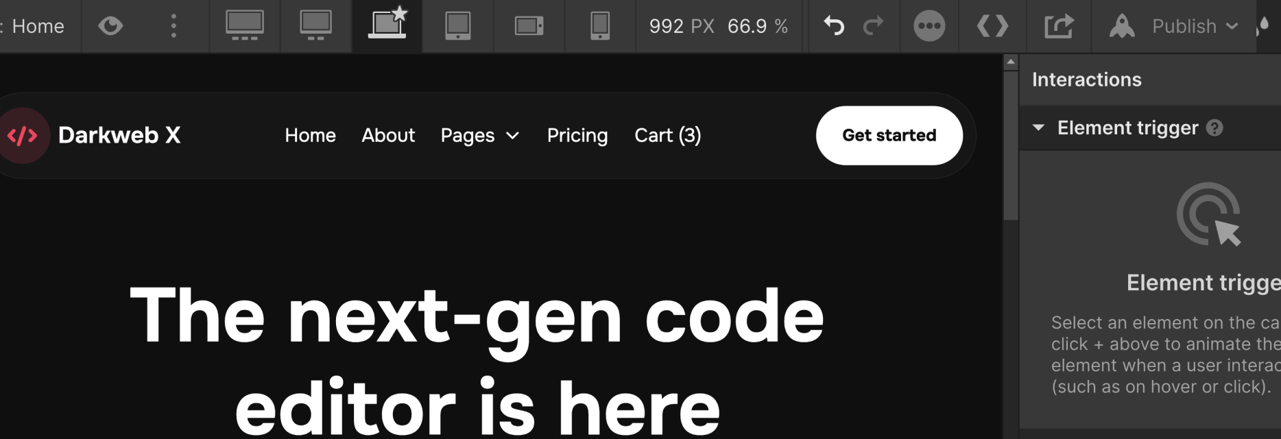 Start Here - Darkweb X - Webflow Ecommerce website template