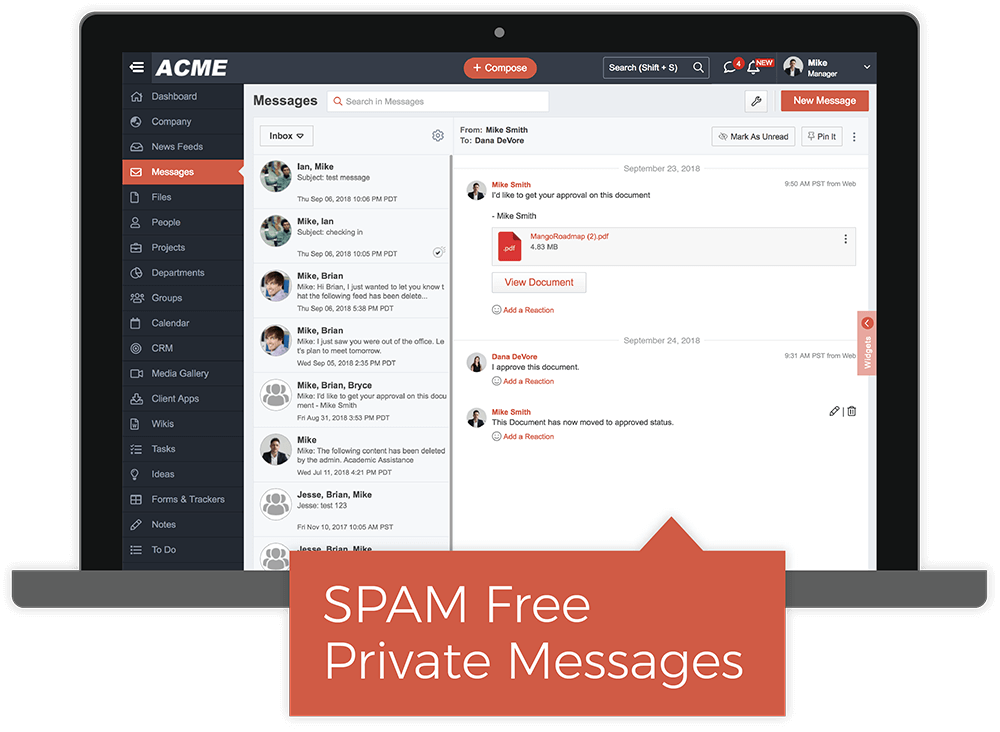 Private Messages | MangoApps
