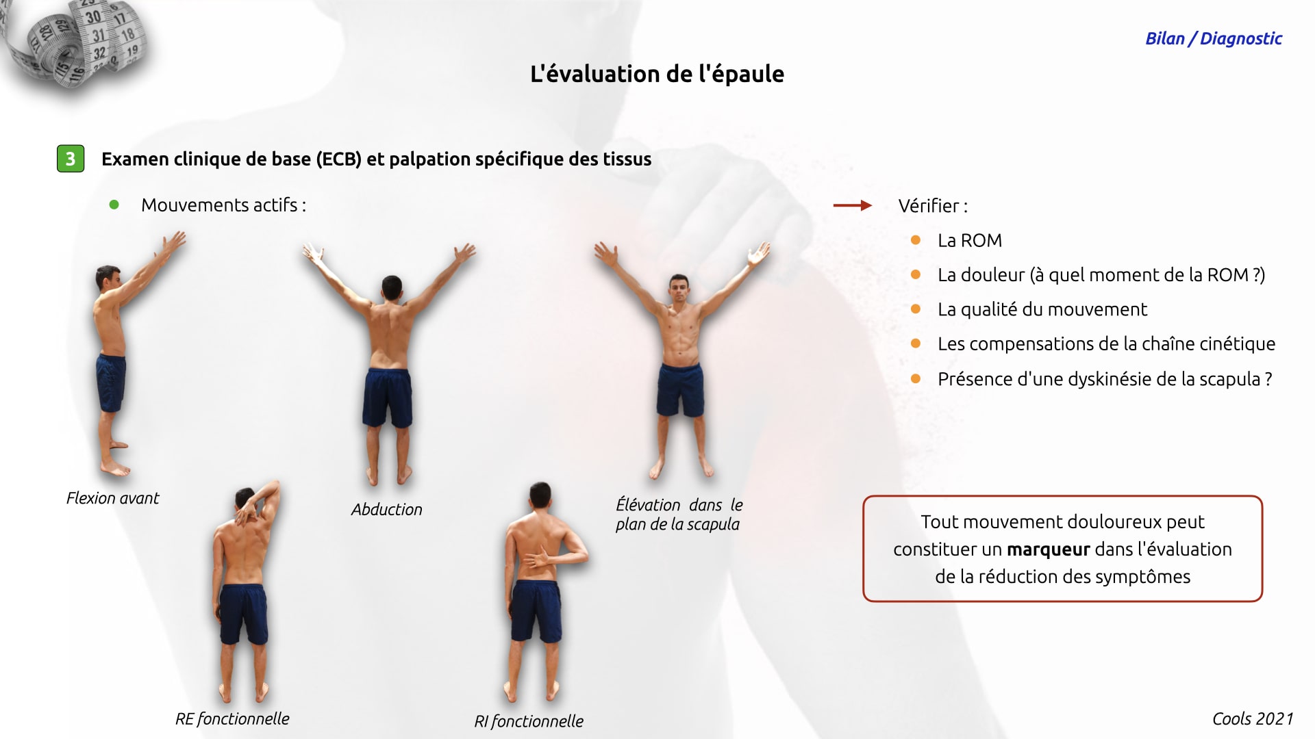 Module - La tendinopathie calcifiante de l'épaule - Diagnostic & Bilan
