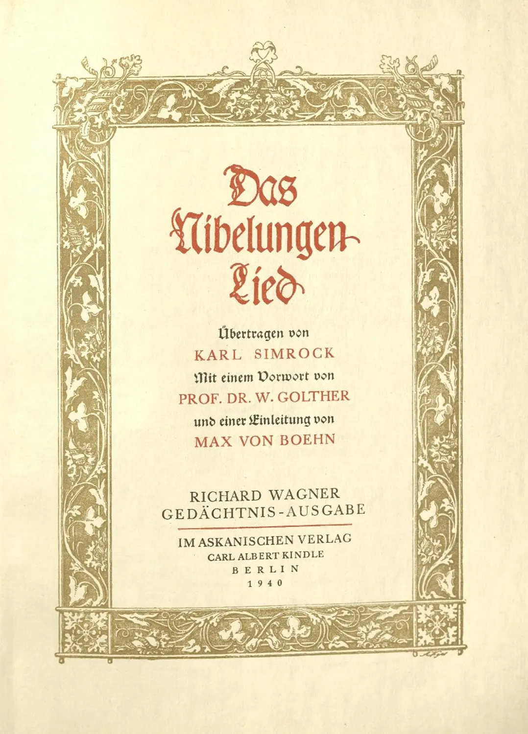 The Song of the German Dragon Slayer