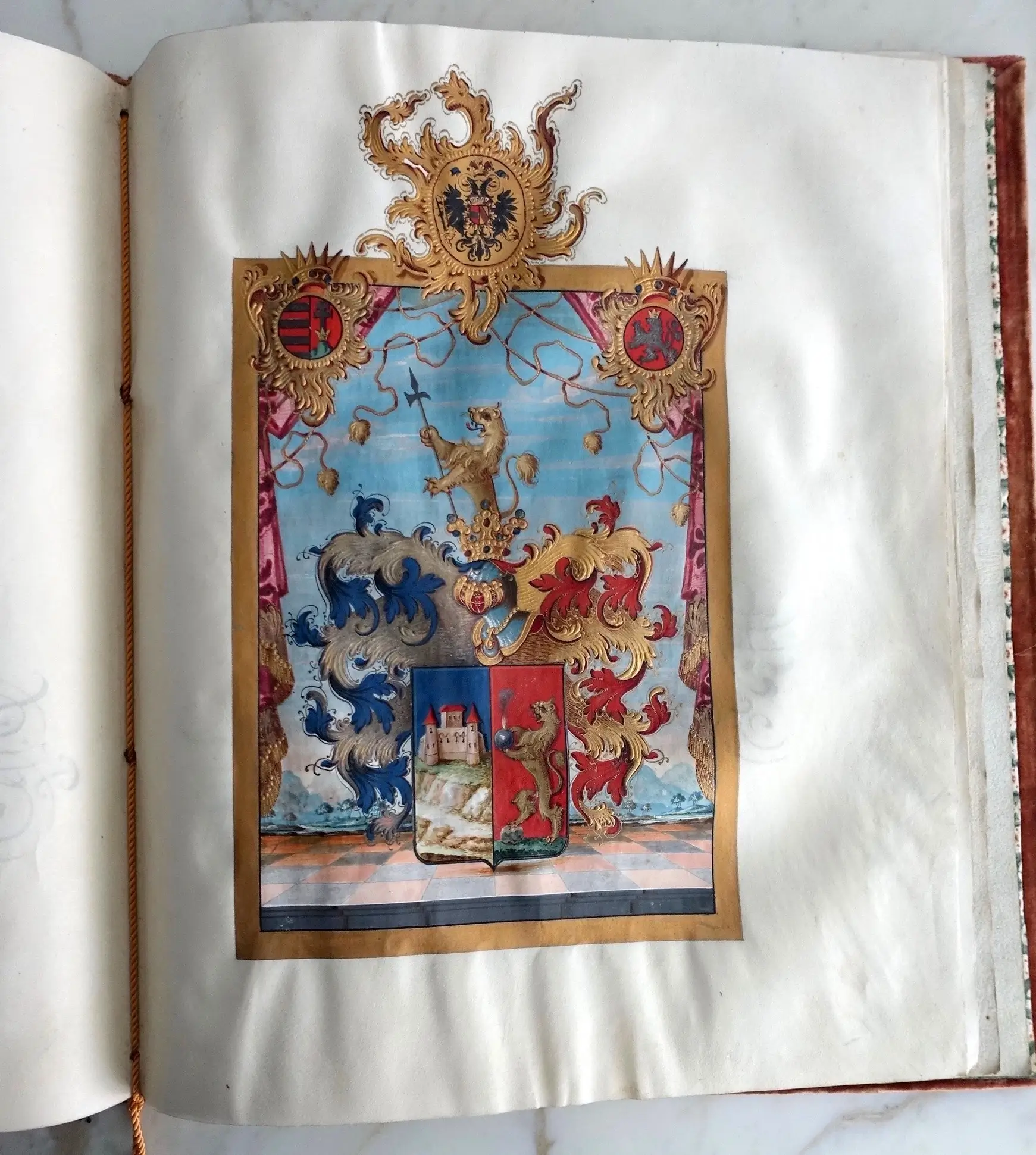 Handwritten letters patent of nobility for Leopold Spitzl von ...