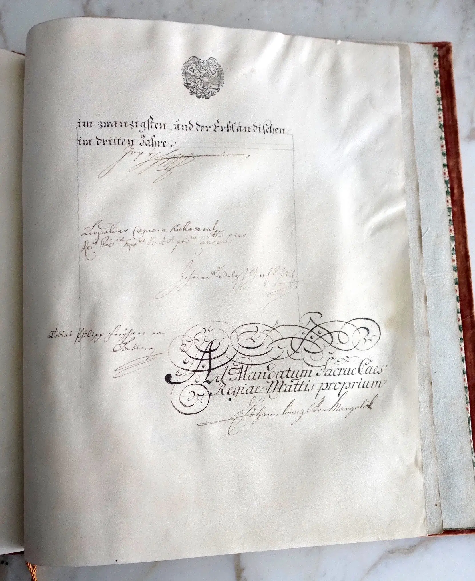 Handwritten letters patent of nobility for Leopold Spitzl von ...