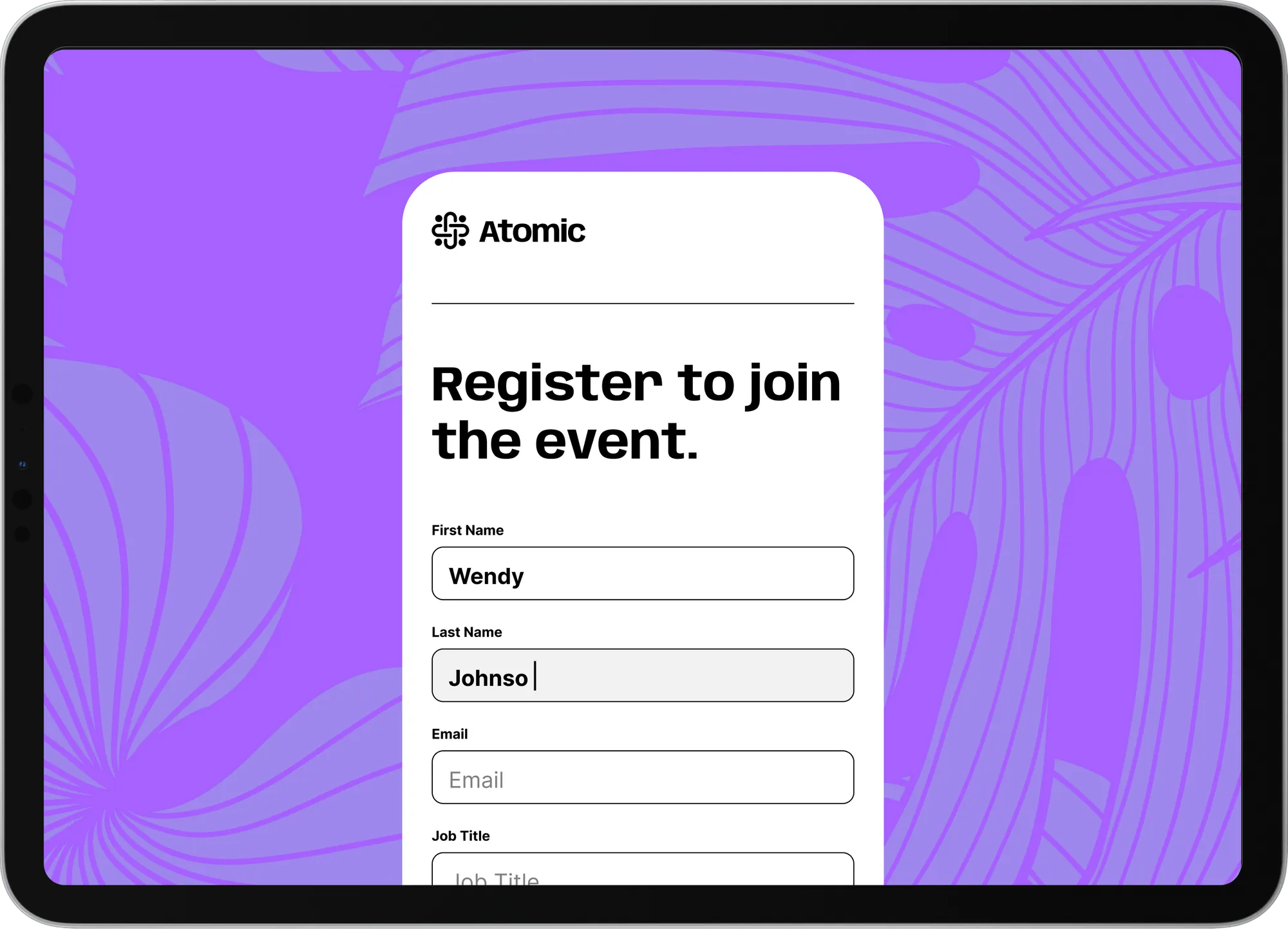Mobile Event Check-in App - Splash