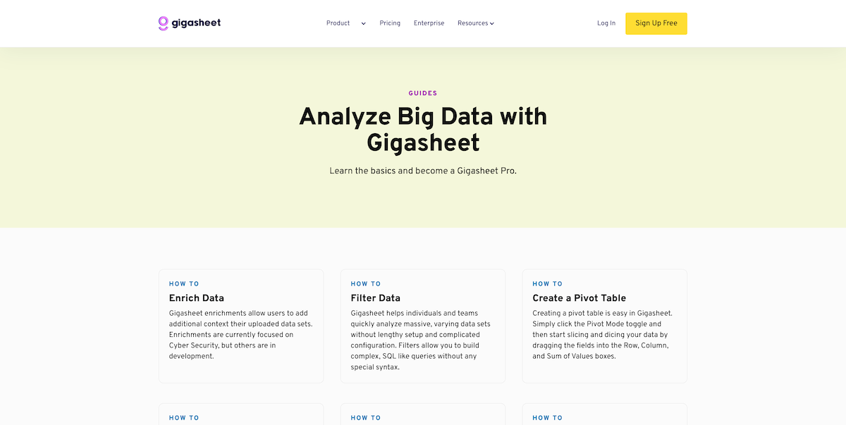 How To Analyze Big Data In A Spreadsheet | Gigasheet