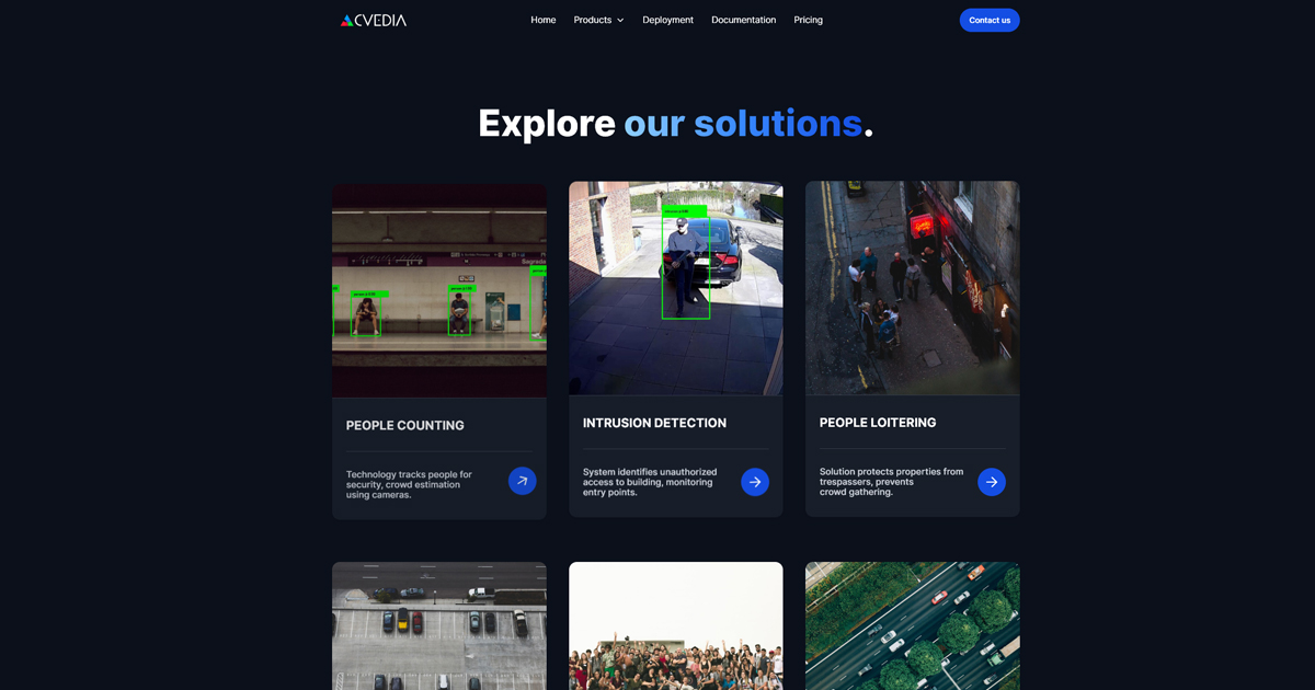 Solutions | CVEDIA | AI Video Analytics for any hardware