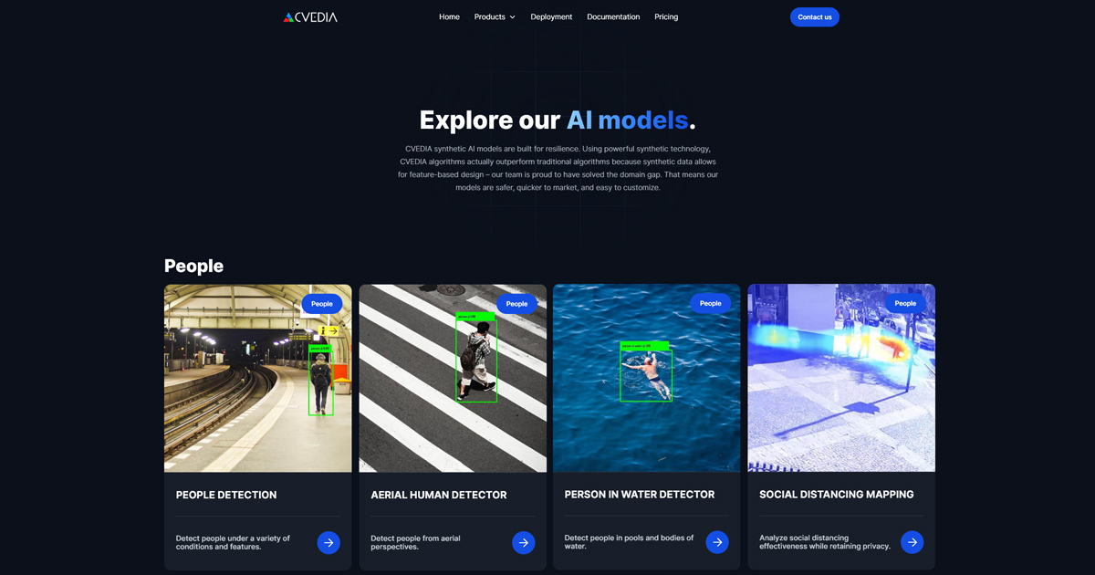 AI models | CVEDIA | AI Video Analytics for any hardware