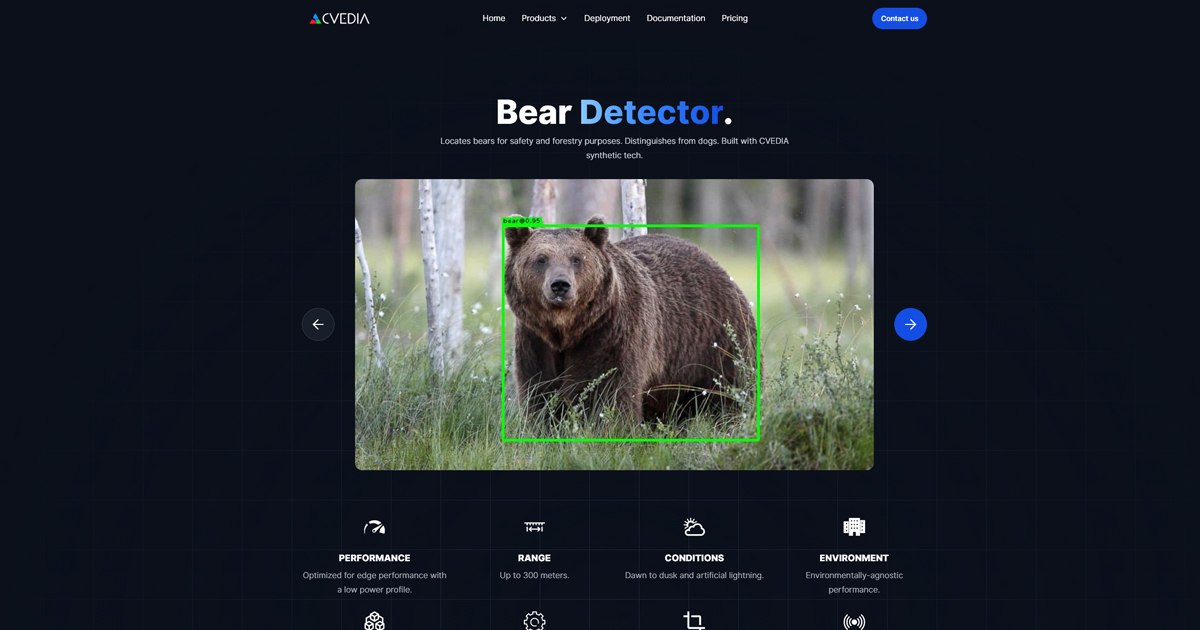 Bear Detector | CVEDIA | AI Video Analytics for any hardware