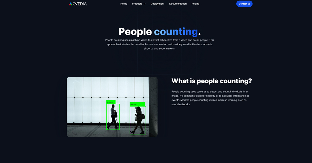 People Counting | CVEDIA | Making Computer Vision Easy