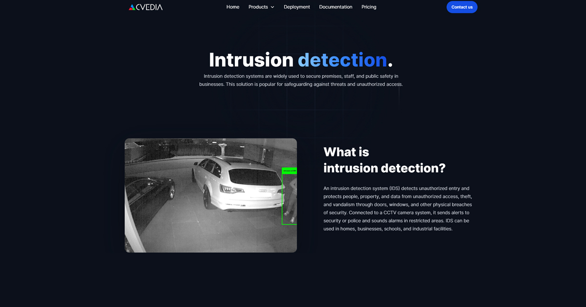 Intrusion Detection | CVEDIA | AI Video Analytics for any hardware