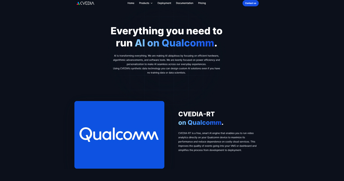 Qualcomm | CVEDIA | AI Video Analytics for any hardware