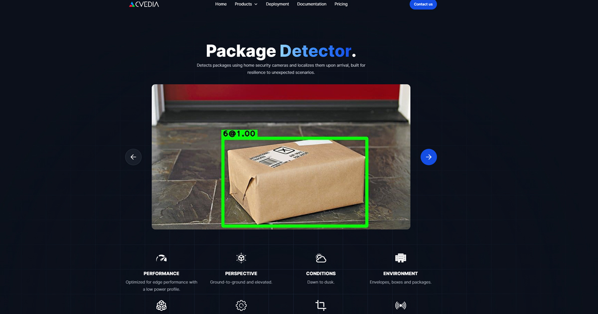 Package Detector | CVEDIA | AI Video Analytics for any hardware