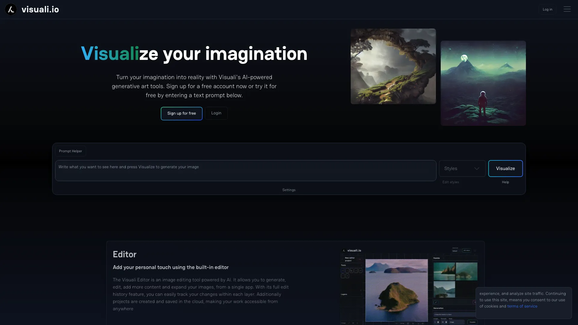 AI Visual Image Generator - Visuali